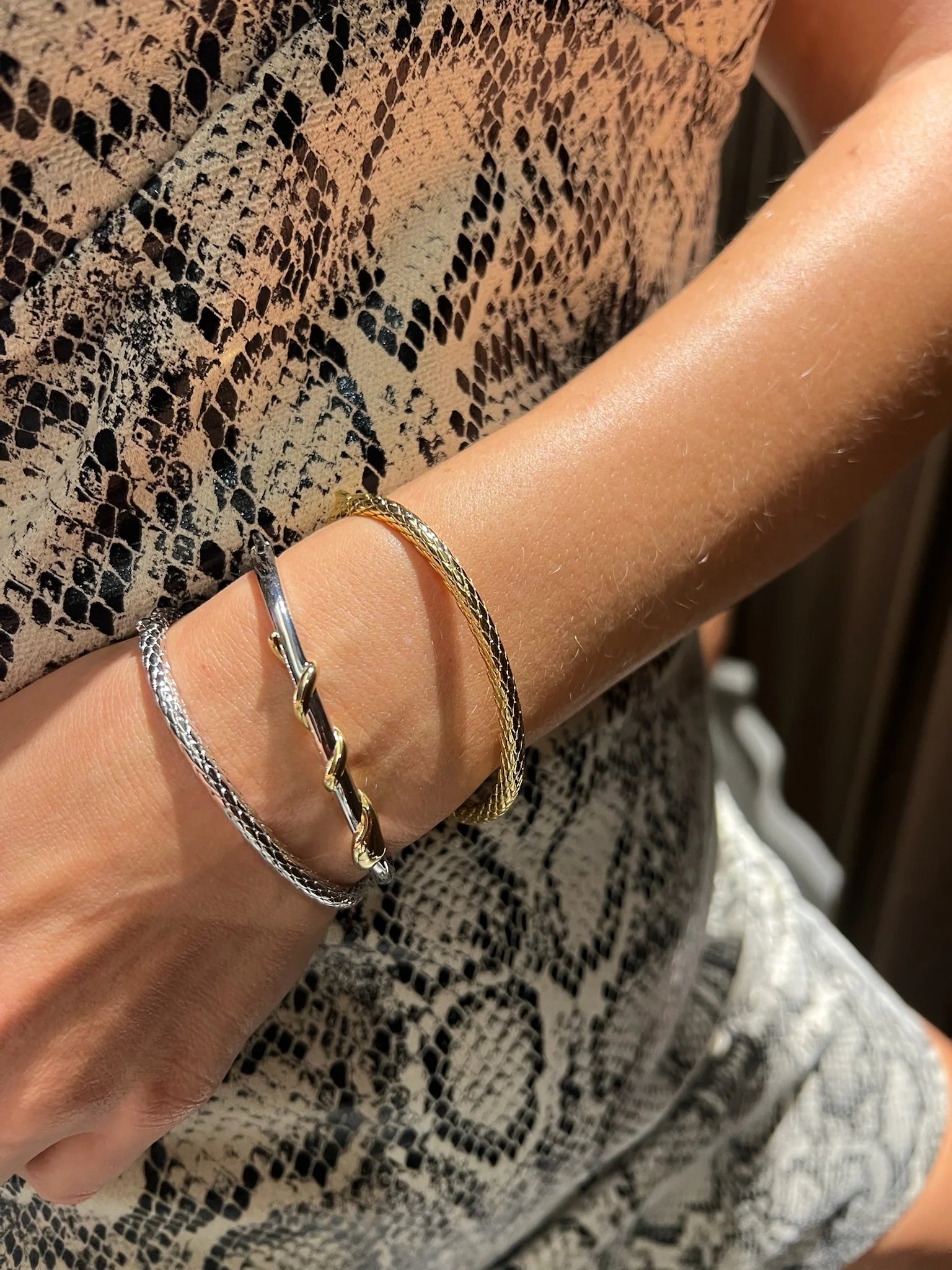 Silver Bali Bangle – Haley Solar